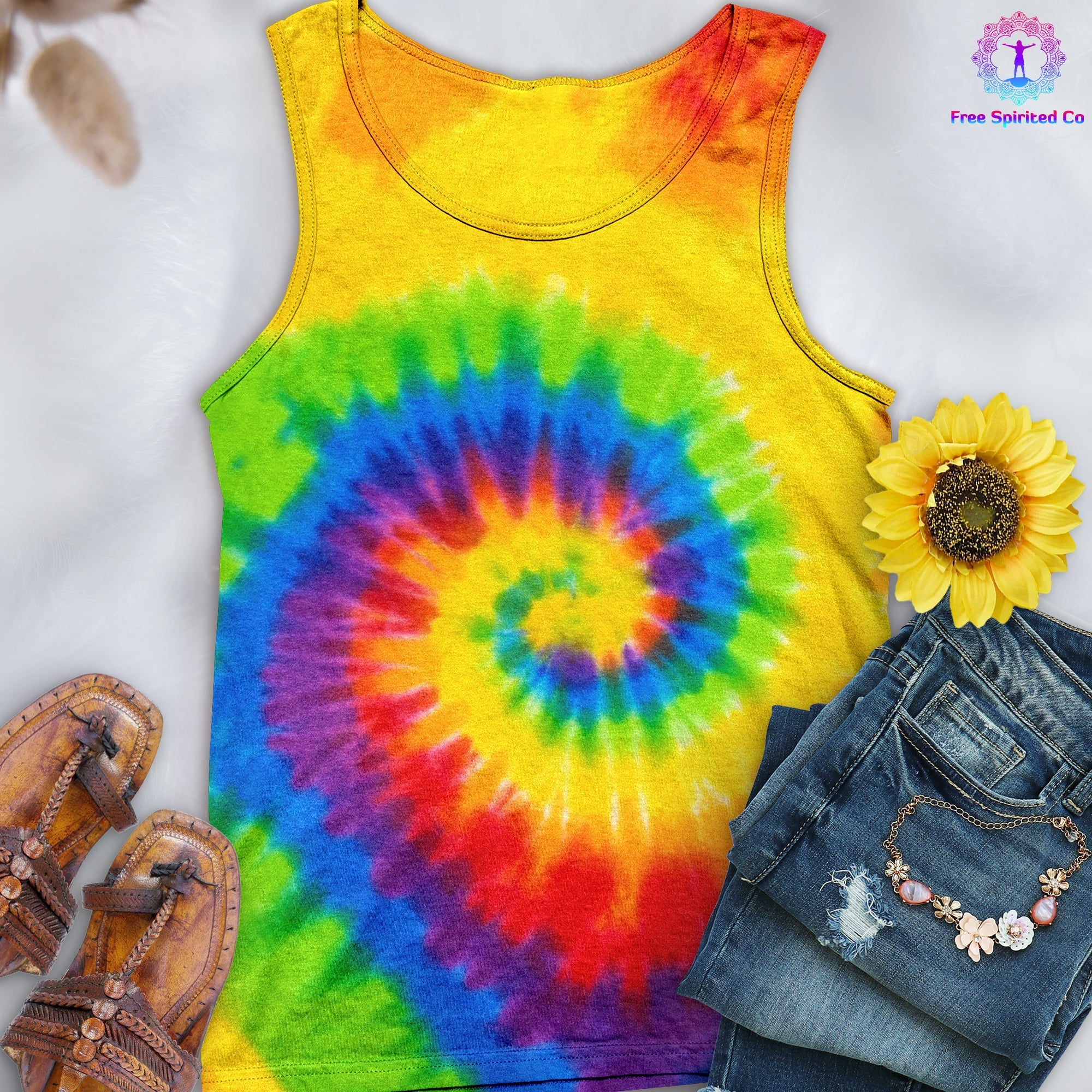 Colorful Style with the Prism Hand-Dyed Tank Top